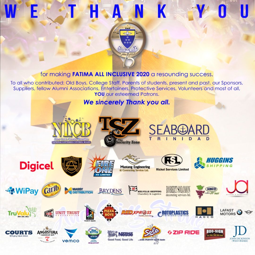 Thank You! Fatima All-Inclusive 2020 | Fatima Old Boys Association